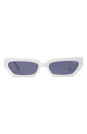 Dezi DEZI Lil Switch Rectangular Sunglasses White / Dark Smoke