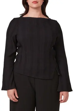 ESTELLE Crinkle Woven Top