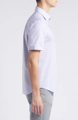 Bugatchi Miles Ooohcotton® Serpentine Print Short Sleeve Button-up Shirt