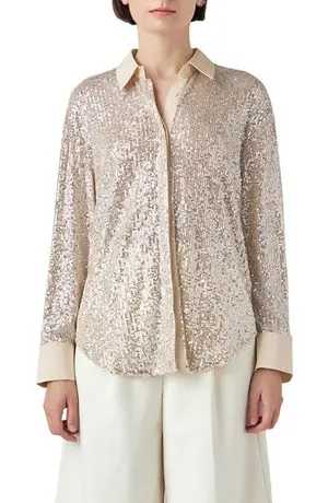 GREY LAB Sequin Shirt