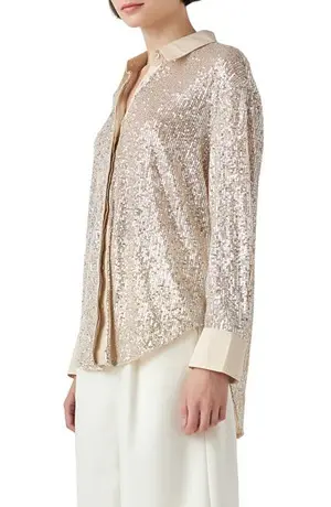 GREY LAB Sequin Shirt