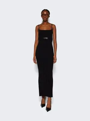 alexander wang silk tank dress Alexander Wang Navy Black Gray Silk Jersey Knit Layered Tank Wrap Dress Sz  0