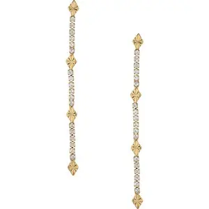 Ettika Crystal Linear Drop Earrings - Gold