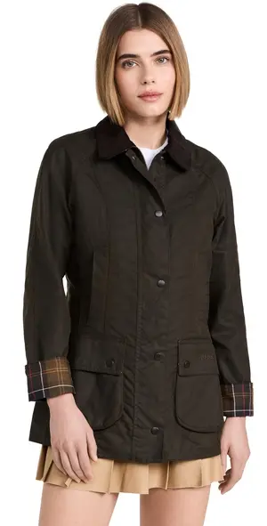 Barbour Classic Beadnell Wax Jacket - Olive