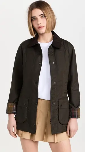 Barbour Classic Beadnell Wax Jacket - Olive