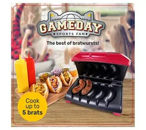 NOSTALGIA Game Day Sausage And Brat Grill