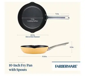 FARBERWARE Style Nonstick Cookware Frying Pan, 0-inch