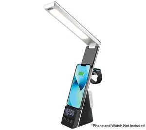 XTREME 5-in-1 Led Desk Lamp With Alarm & Wireless Charge - One-color