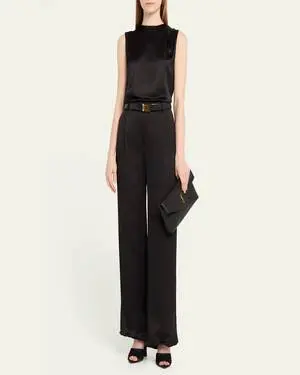 Saint Laurent Large Envelope Pouch - Black