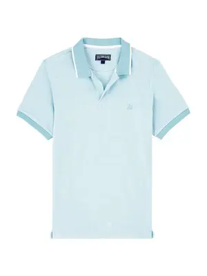 Vilebrequin Men's Cotton Polo Shirt - Light Blue  Light Blue
