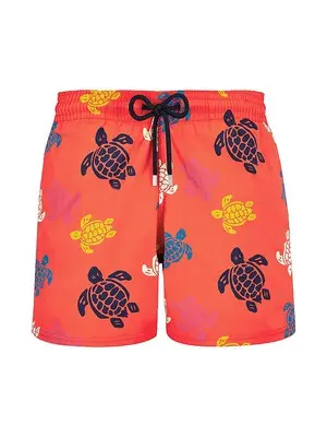Vilebrequin Multicolor Tortoise Swim Trunks Coquelicot