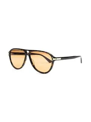 Amiri Logo Aviator Sunglasses - Brown