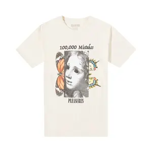 PLEASURES Mistakes Graphic T-shirt - Cream