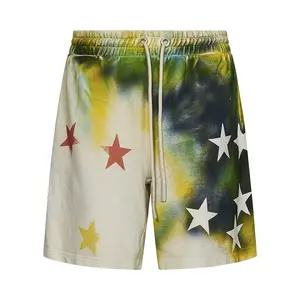 Palm Angels Sprayed Stars Vintage Sweatshort - White