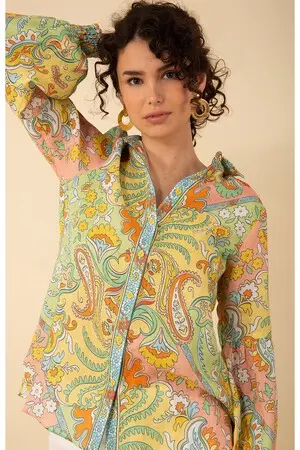 Hale Bob Marley Linen Top - Green