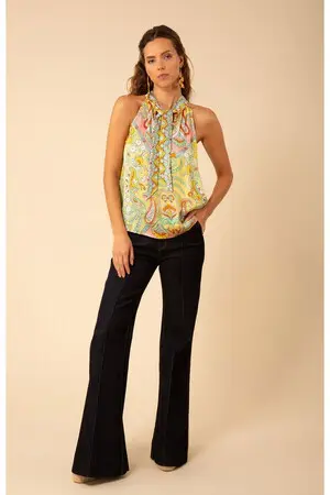 Hale Bob Tie Neck Blouses