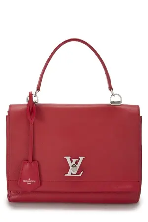 LOUIS VUITTON Leather Lockme Ii Shoulder Bag - Red