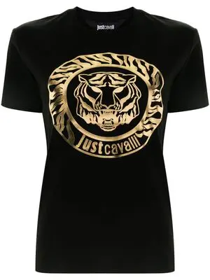 Just Cavalli Tiger Head-print T-shirt - Black