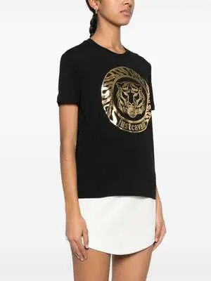 Just Cavalli Tiger Head-print T-shirt - Black