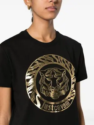 Just Cavalli Tiger Head-print T-shirt - Black