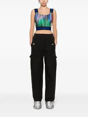 Just Cavalli Ikat-print Crop Top