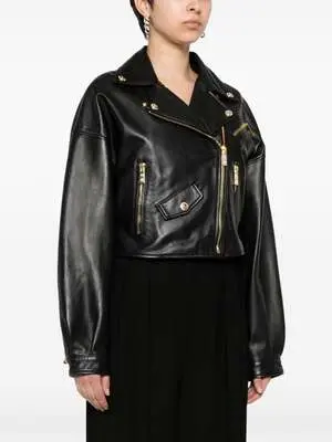 Just Cavalli Leather Biker Jacket