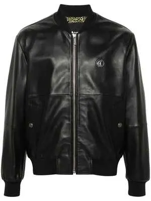 Just Cavalli Leather Bomber Jacket