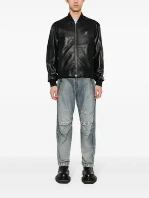 Just Cavalli Leather Bomber Jacket