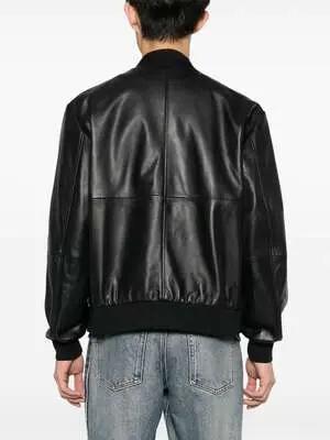 Just Cavalli Leather Bomber Jacket