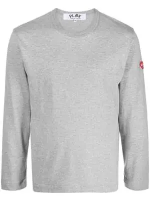 Play Comme Des Garcon X The Artist Invader Pixelated-appliqué T-shirt - Grey