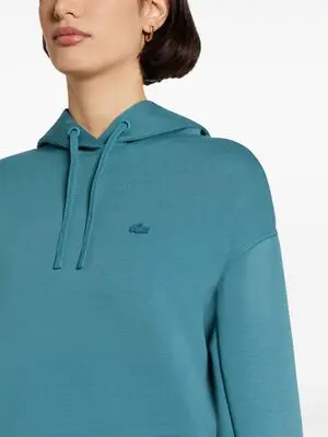 Lacoste Cotton Logo Hoodie - Blue