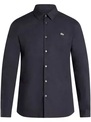 Lacoste Logo-appliqué Cotton Shirt - Blue