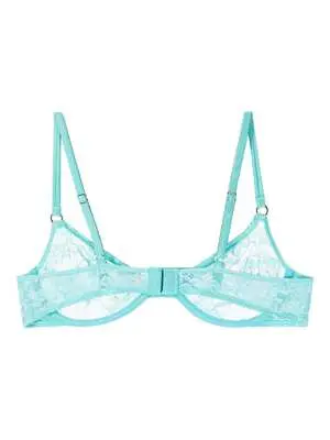 FLEUR DU MAL Le Stretch Lace Demi Bra - Green