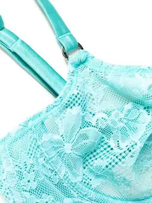 FLEUR DU MAL Le Stretch Lace Demi Bra - Green