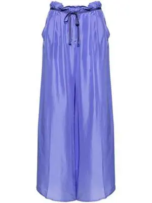 FORTE_FORTE Wide-leg Silk Trousers - Purple