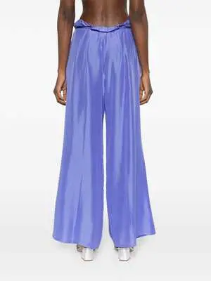 FORTE_FORTE Wide-leg Silk Trousers - Purple