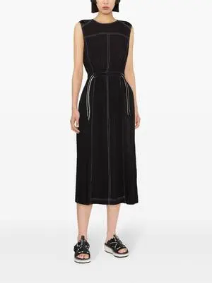 Moncler Logo-patch Pleated Midi Dress