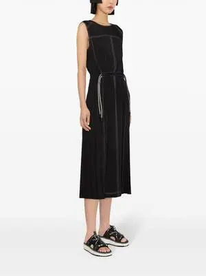 Moncler Logo-patch Pleated Midi Dress