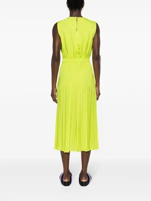 Moncler Logo-appliqué Pleated Midi Dress