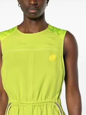 Moncler Logo-appliqué Pleated Midi Dress