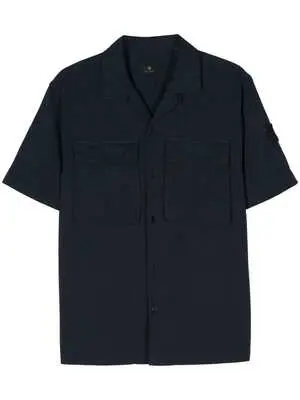 Belstaff Logo-patch Seersucker Shirt
