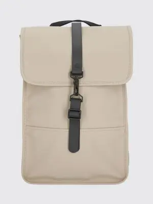 Rains Rains Waterproof Polyester Backpack With Hook Closure Beige