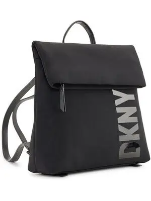 Dkny Tilly Womens Fold Over Adjustable Backpack - Black