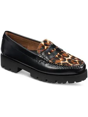G.H. BASS & CO. Whitney Womens Leather Lug Sole Loafers Multi