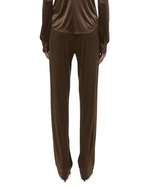 Helmut Lang High-rise Straight Leg Trousers - Mushroom