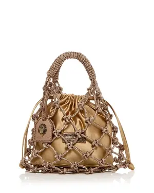 Kurt Geiger Embellished Macrame Tote - Rust/copper