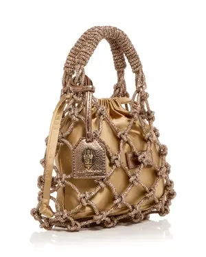 Kurt Geiger Embellished Macrame Tote - Rust/copper