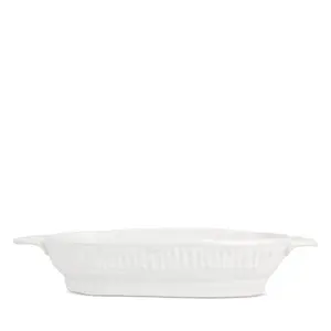 VIETRI Pietra Serena Handled Oval Bowl - White