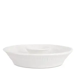 VIETRI Pietra Serena Chip And Dip - White