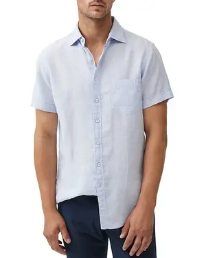 Rodd & Gunn Palm Beach Short Sleeve Slim Fit Shirt - Iris